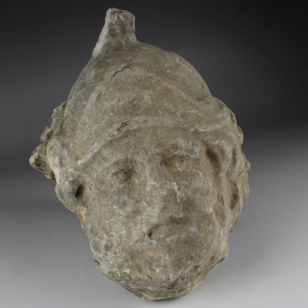 Roman head of a helmeted soldier for sale | Roman Antiquities for sale