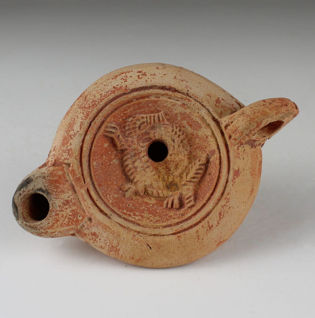 Roman factory oil lamp with a lion and a crocodile for sale | Roman ...